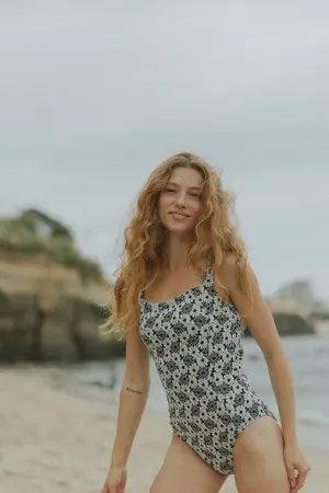 Geode Swimwear Daisy Square Neck One Piece