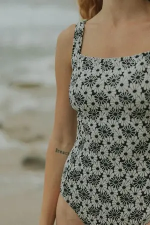 Geode Swimwear Daisy Square Neck One Piece
