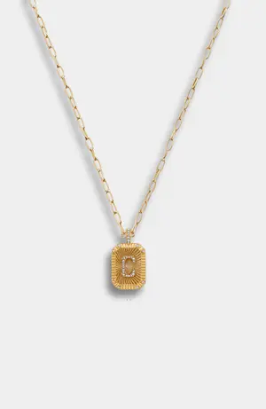 Stella & Dot Heirloom Initial Pendant Necklace - Gold