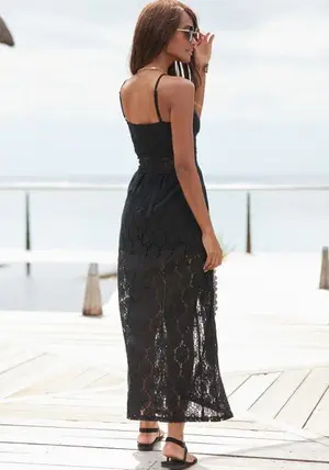 LASCANA Lace Maxi Overlay Romper