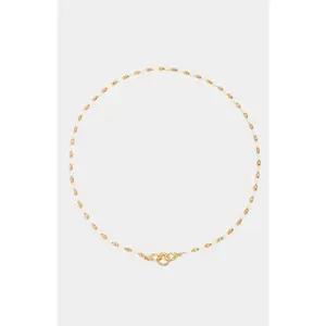 Stella & Dot Joie Beaded Necklace With Charm Keeper - Ivory