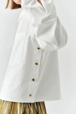 EXQUISE Theodora Long Sleeve Shirt - Ecru