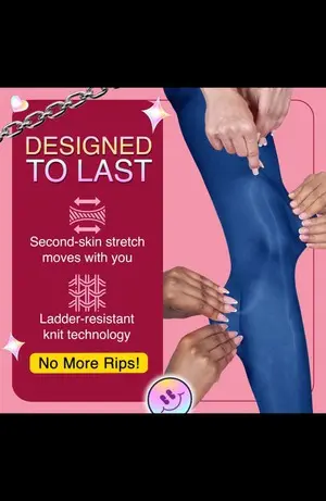 LECHERY® 5-pack Glossy Sheer Ladder-resistant Party Evening Tights - Red