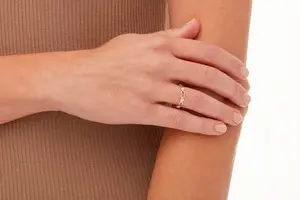 MICHAEL M Link Diamond Bezel Ring