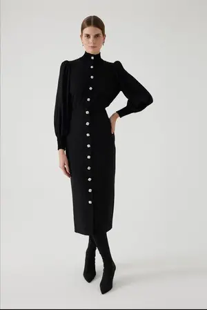 EXQUISE Amanna High Neck Knit Shirt