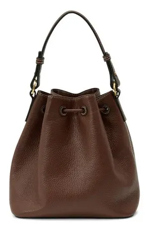 REISS Esther Leather Bucket Bag