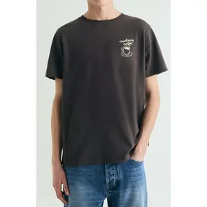 SCALPERS Print T-shirt Brown - Darkbrown