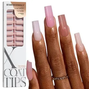 BTARTBOXNAILS Soft Gel Nail Tips Xcoattips® Bare Collection - Long Square