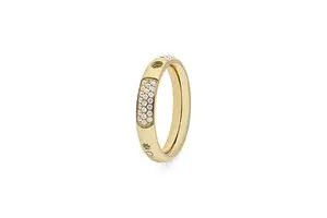 QUDO Small Deluxe Ring With Crystal Embellishments - Gold