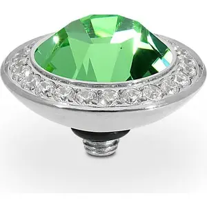 QUDO Tondo Deluxe Top 0.51" Silver - Peridot