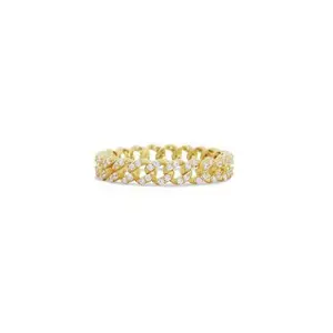 THE LOVERY Cz Curb Link Ring - Gold