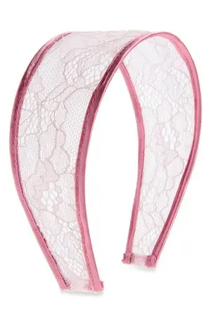 Tasha Embroidered Lace Headband - Blush