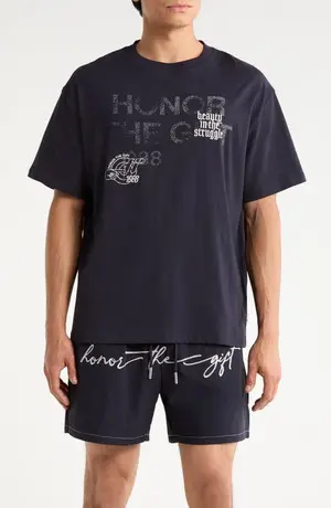 HONOR THE GIFT Beauty In The Struggle Cotton T-shirt - Black