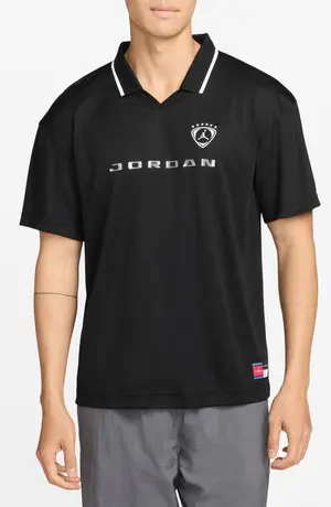 JORDAN Performance Graphic Soccer Top - Black