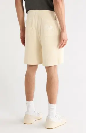 HONOR THE GIFT Rib Knit Stretch Cotton Blend Drawstring Shorts