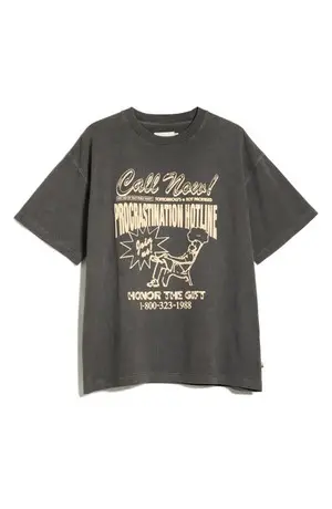 HONOR THE GIFT Procrastination Hotline Graphic Cotton T-shirt