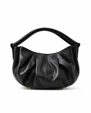 ROSZUAR Liora Sculptural Leather Shoulder Bag - Black