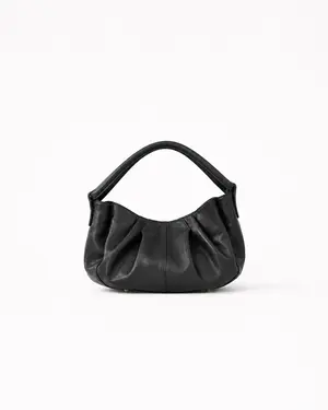 ROSZUAR Liora Sculptural Leather Shoulder Bag - Black