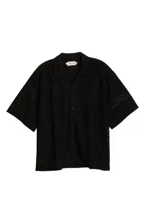 HONOR THE GIFT Pointelle Crochet Button-up Camp Shirt