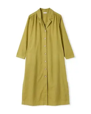 CELTIC & CO. Longline Overshirt Dress In Garment-dyed Cotton Linen
