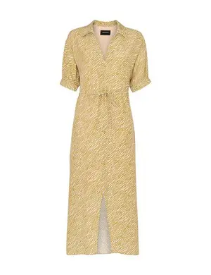Whistles Tiger Print Midi Shirt Dress