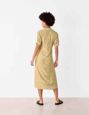 Whistles Tiger Print Midi Shirt Dress