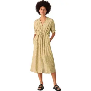 Whistles Tiger Print Midi Shirt Dress - Green/multi