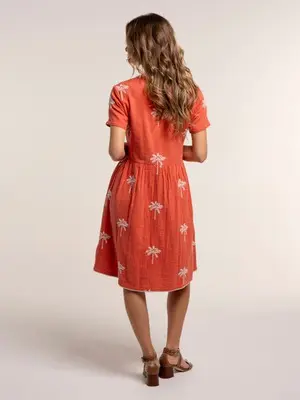 BRAKEBURN Sol Embroidered Midi Dress