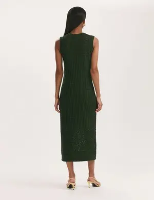 FINERY LONDON Ravi Crochet Midi Dress