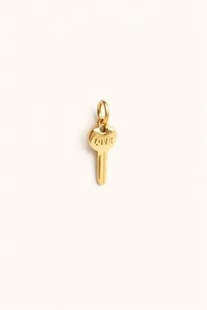 ABLE Filled Key Charm - Gold