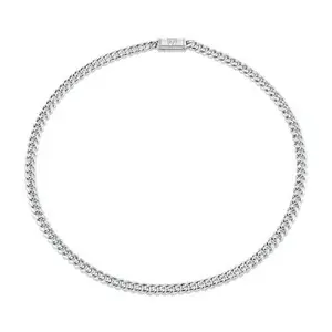 MICHAEL M 8mm Cuban Chain Necklace In Sterling