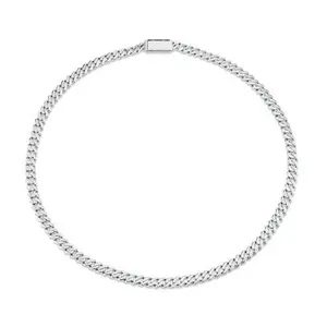 MICHAEL M 8mm Cuban Chain Necklace In Sterling