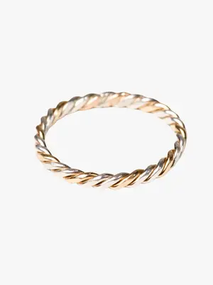 ABLE Two-tone Twist Ring - Gold