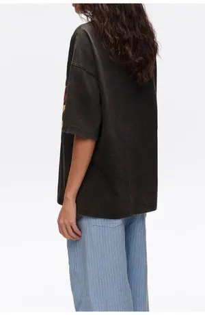 Bimba Y Lola Sun Logo Organic Cotton T-shirt - Black