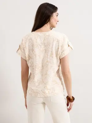 PHASE EIGHT Soft Drape Floral Short Sleeve Top