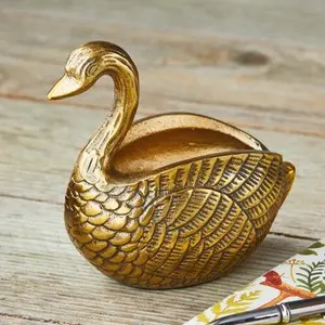 TAG Duck Decorative Bowl Antique Brass Aluminum Spring