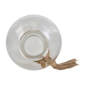 FORESIDE HOME AND GARDEN Natural Glass & Jute Bud Vase