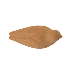 FORESIDE HOME AND GARDEN Sitting Bird Figure Natural Terracotta
