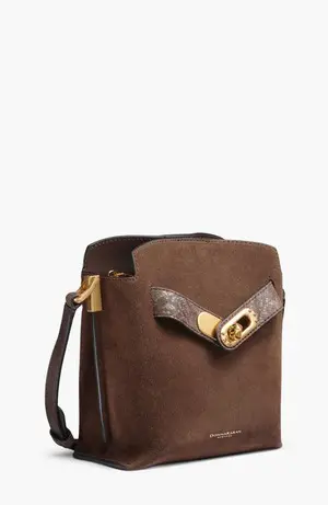 Donna Karan New York Bridgehampton Python Suede Small Crossbody