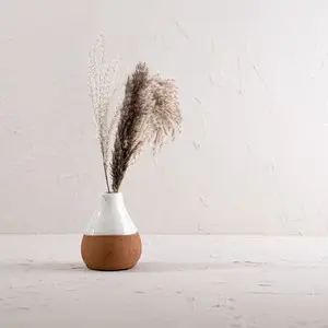 FORESIDE HOME AND GARDEN Terracotta Dipped Terracotta Bud Vase