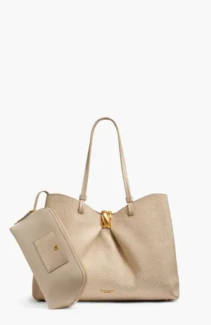 Donna Karan New York Donna Karan New York Cambric Snake Embossed Leather Tote Metallic Bone