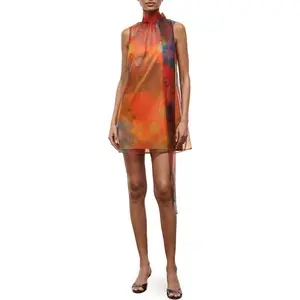 Staud Albee Bead Detail Minidress - Superbloom