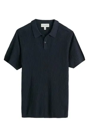 SEASALT CORNWALL Koeswik Ribbed Organic Cotton Polo