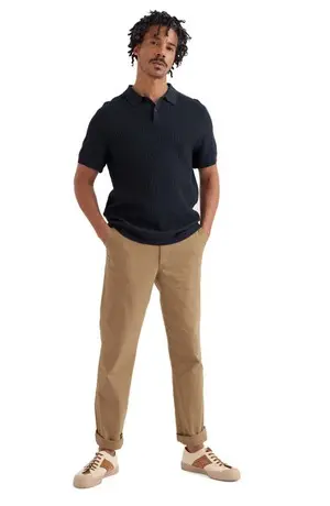 SEASALT CORNWALL Koeswik Ribbed Organic Cotton Polo