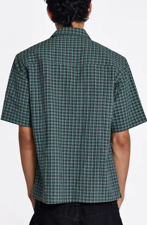 JADED LONDON Check Oversize Cotton Button-up Shirt