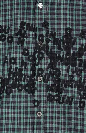 JADED LONDON Check Oversize Cotton Button-up Shirt