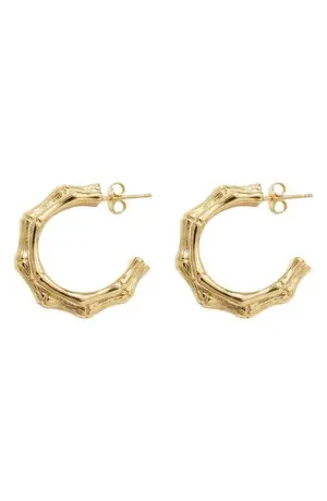 Argento Vivo Chunky Bamboo Hoop Earrings