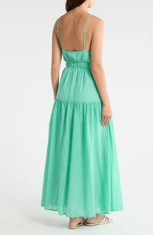 Elan Sleeveless Tiered Maxi Dress