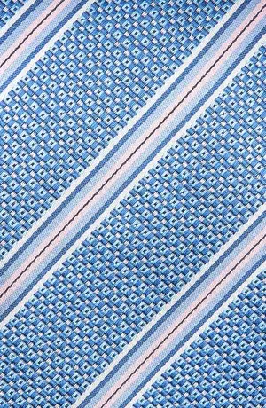 David Donahue Silk Jacquard Stripe Neck Tie