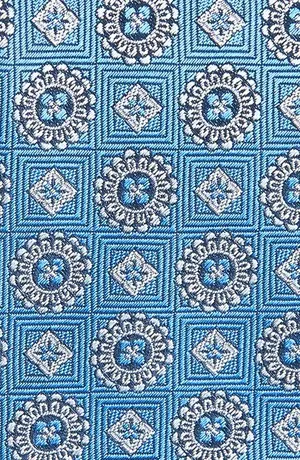 David Donahue Neat Medallion Silk Jacquard Tie